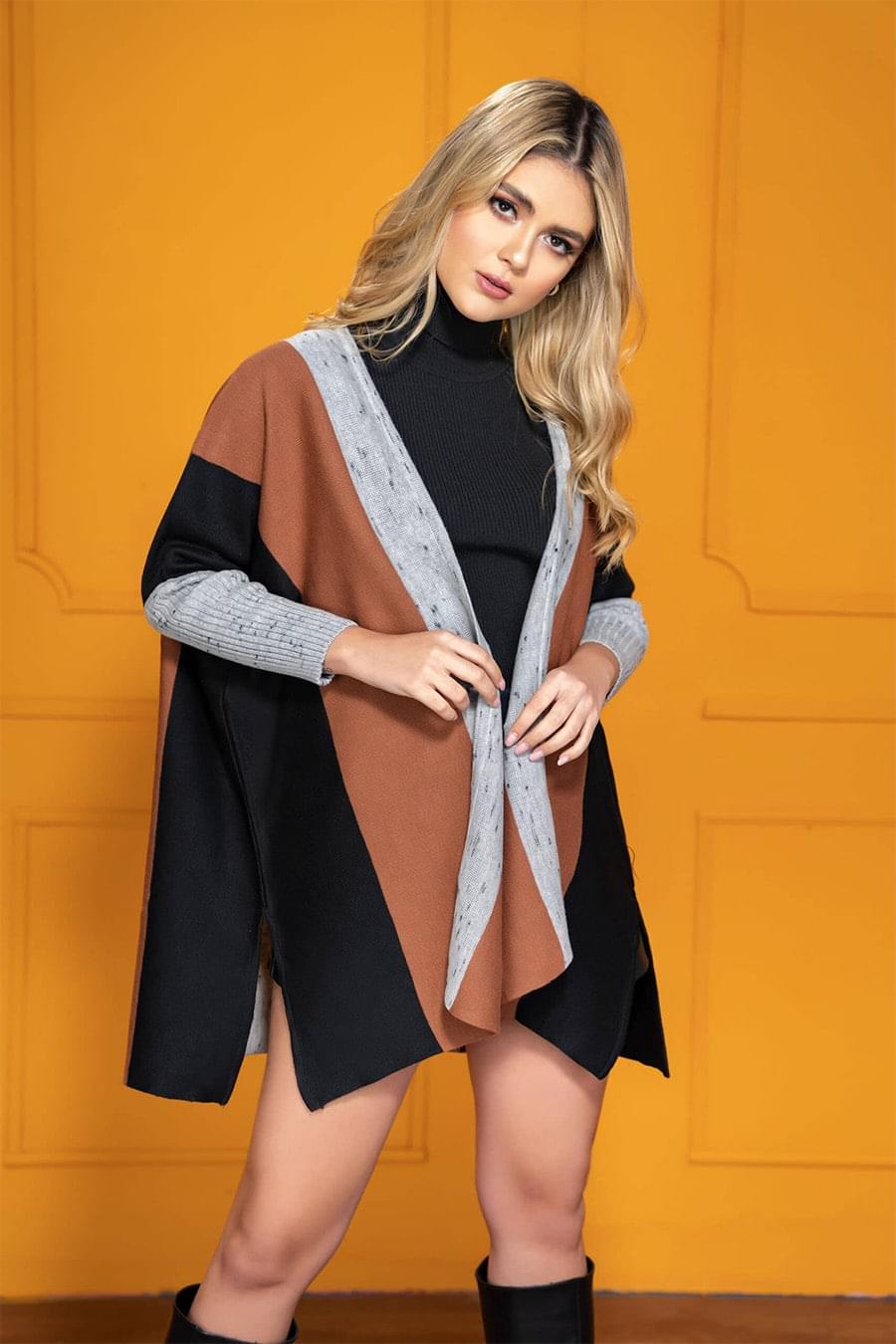 Ruana Colombiana Clasica Mujer - Ropa Mujer Bonita - Colombia