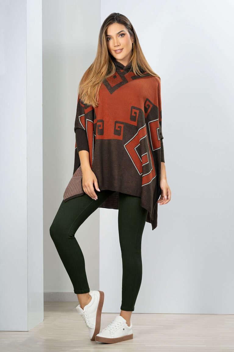 Ruana Colombiana Clasica Mujer - Ropa Mujer Bonita - Colombia