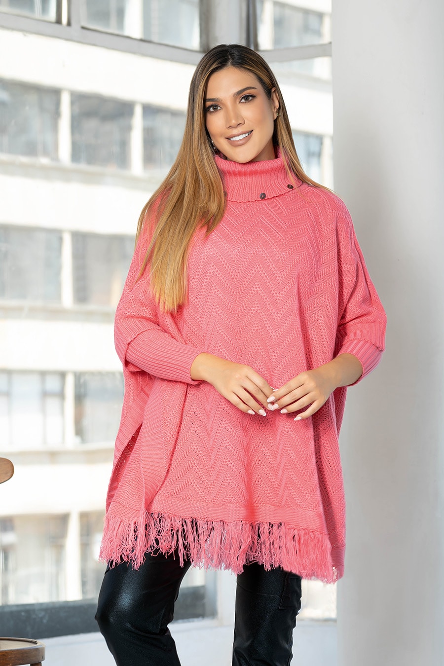 Ruana Flecos Elegante Mujer - Ropa Mujer Bonita.com - Colombia