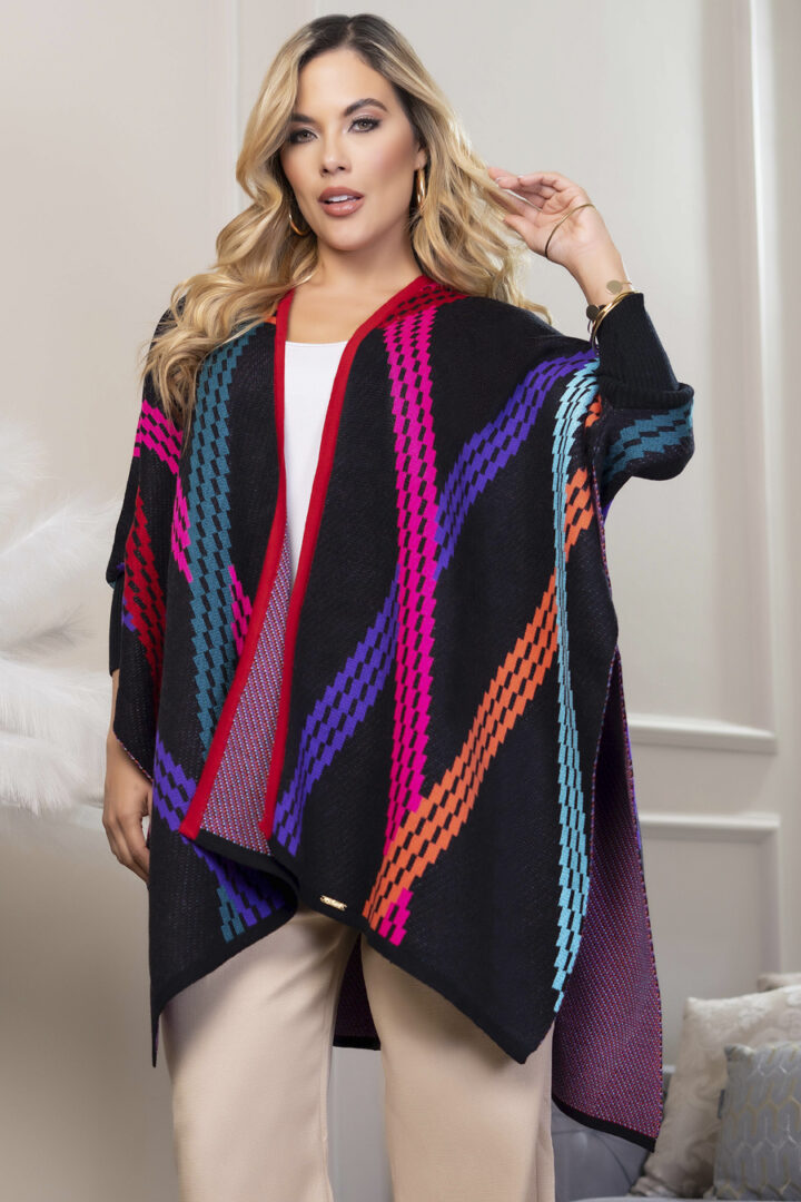 Ruana Moderna Amplia Mujer - Ropa Mujer Bonita.com - Colombia